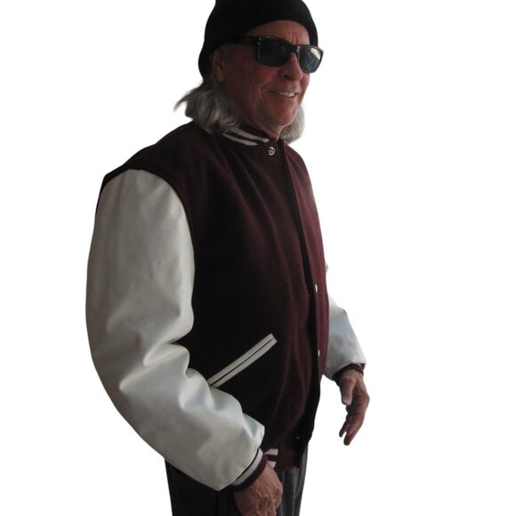Butwin | Jackets & Coats | Nos Vintage 8s Varsity Jacket Maroon Wool ...
